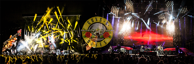 More Than 150 GLP Fixtures Dominate Guns N' Roses Tour Set | GLP